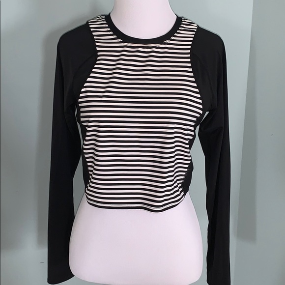 CALIA by Carrie Underwood | Tops | Calia Cropped Stripped Mesh Rash ...